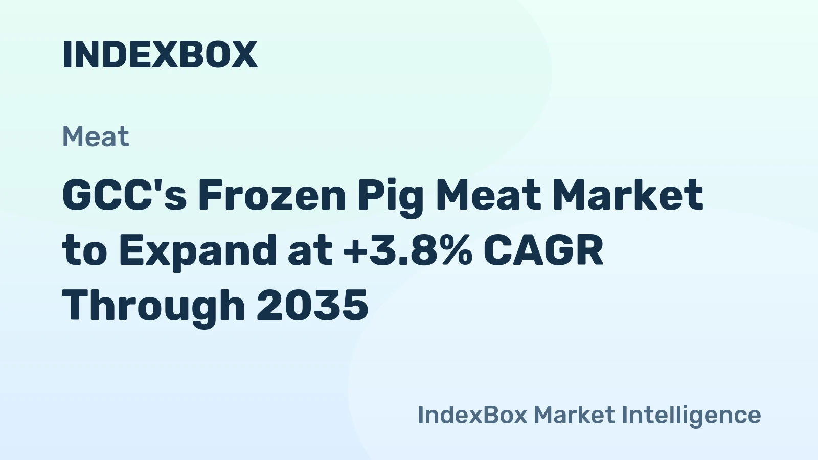 GCC's Frozen Pig Meat Market to Expand at +3.8% CAGR Through 2035