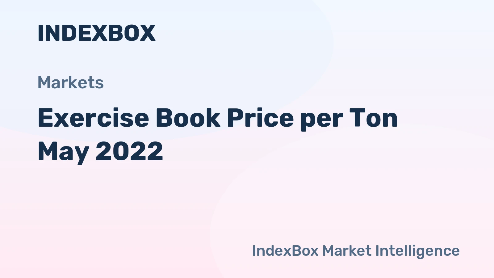 Exercise Book Price per Ton May 2022