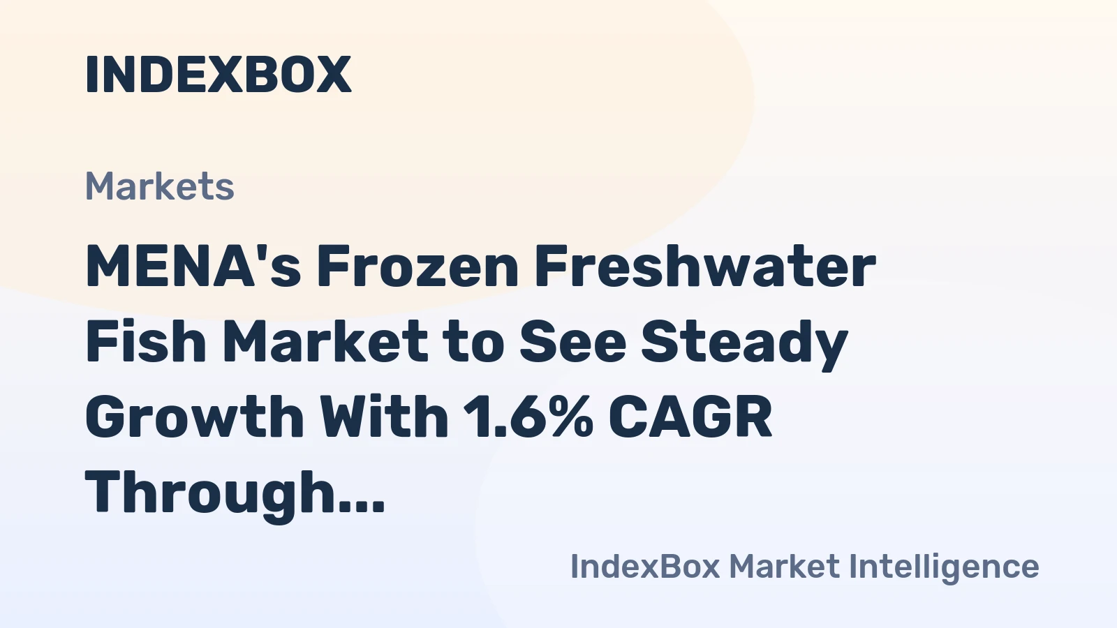 MENA's Frozen Freshwater Fish Market to See Steady Growth With 1.6% CAGR Through 2035