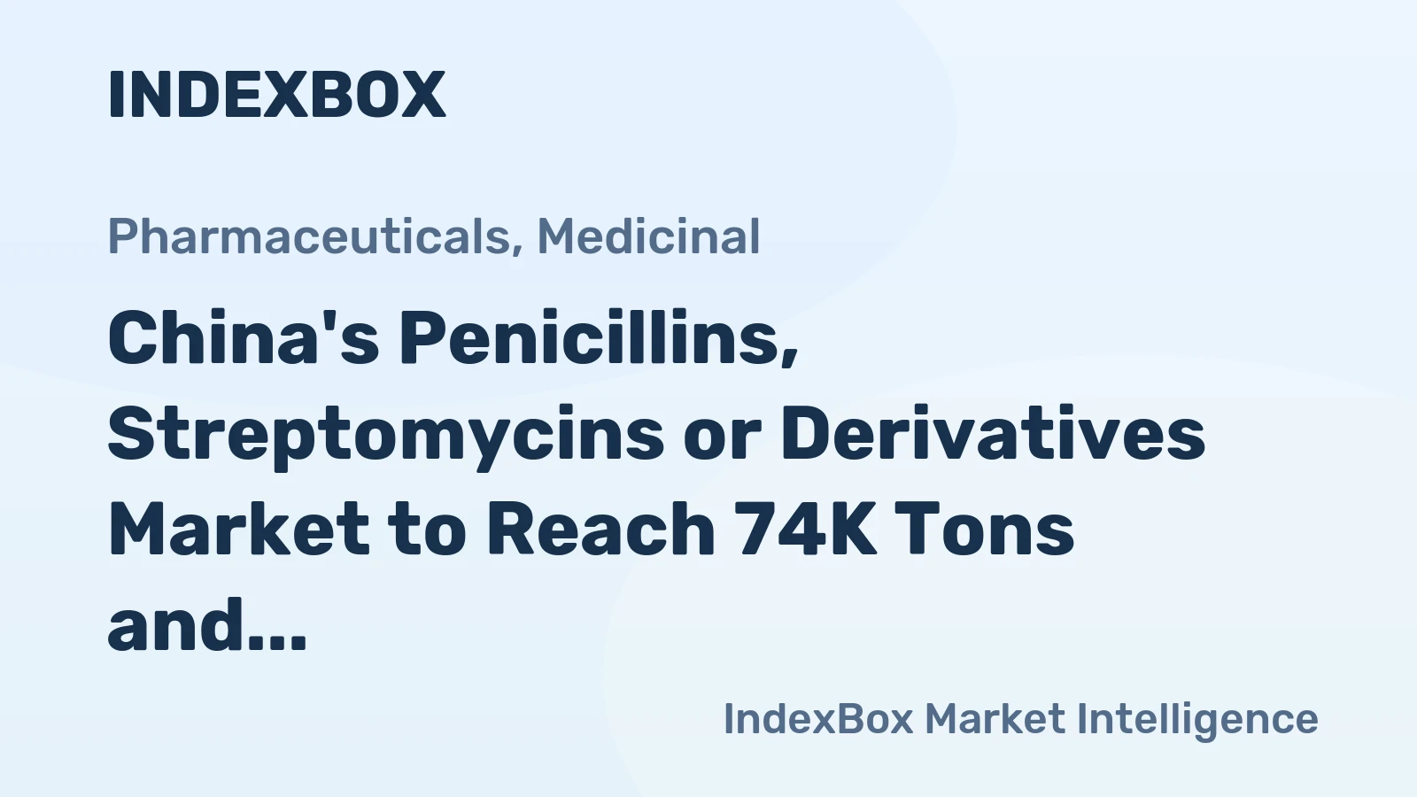 China's Penicillins, Streptomycins or Derivatives Market to Reach 74K Tons and $967M by 2035