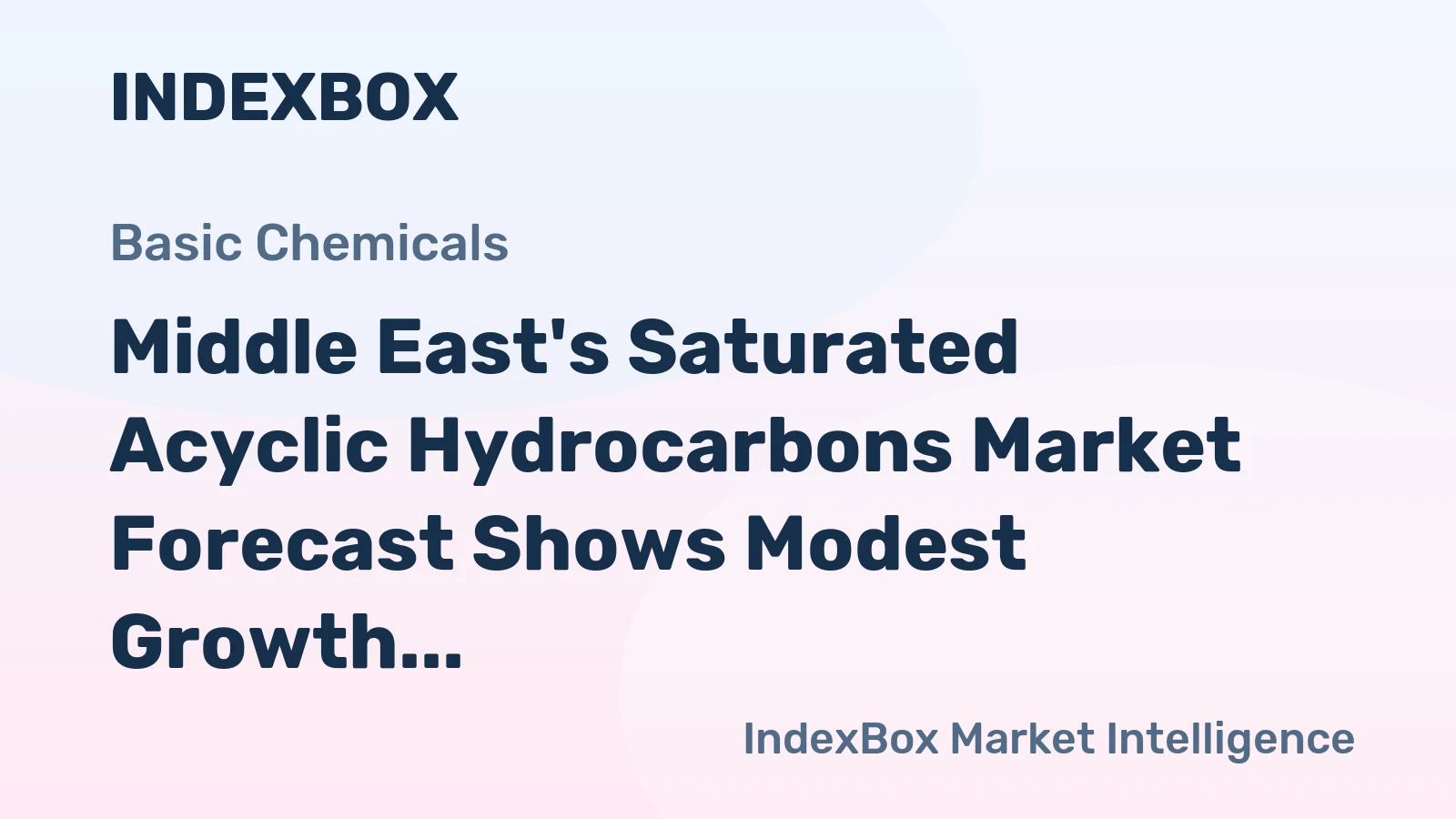 Middle East's Saturated Acyclic Hydrocarbons Market Forecast Shows Modest Growth With 1% CAGR Through 2035