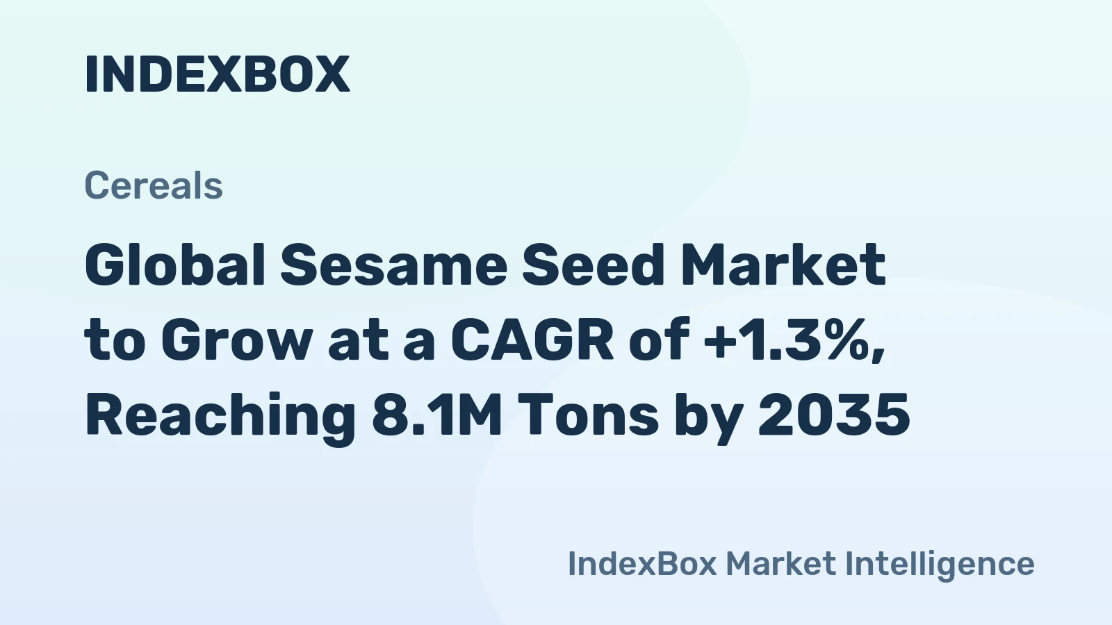 Global Sesame Seed Market to Grow at a CAGR of +1.3%, Reaching 8.1M Tons by 2035