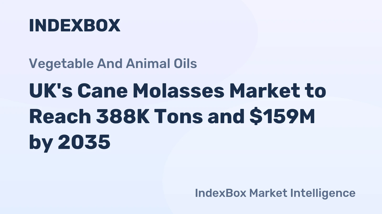 UK's Cane Molasses Market to Reach 388K Tons and $159M by 2035