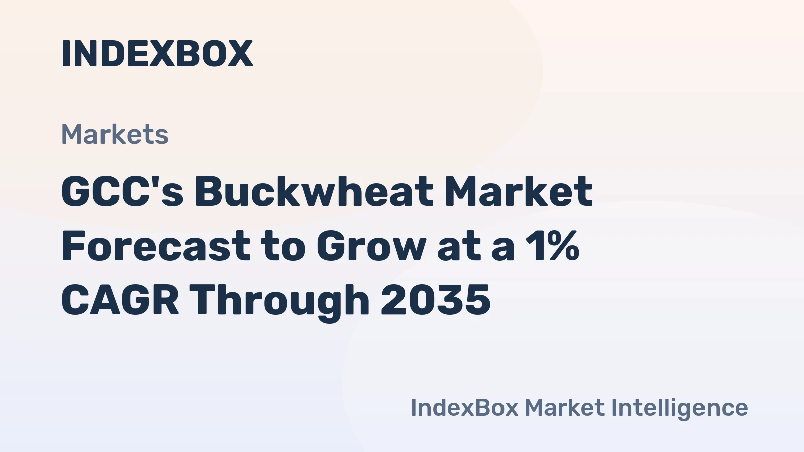 GCC's Buckwheat Market Forecast to Grow at a 1% CAGR Through 2035