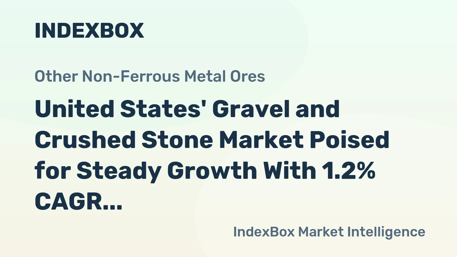 United States' Gravel and Crushed Stone Market Poised for Steady Growth With 1.2% CAGR Through 2035