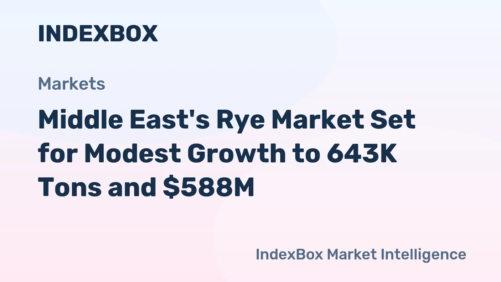 Middle East's Rye Market Set for Modest Growth to 643K Tons and $588M