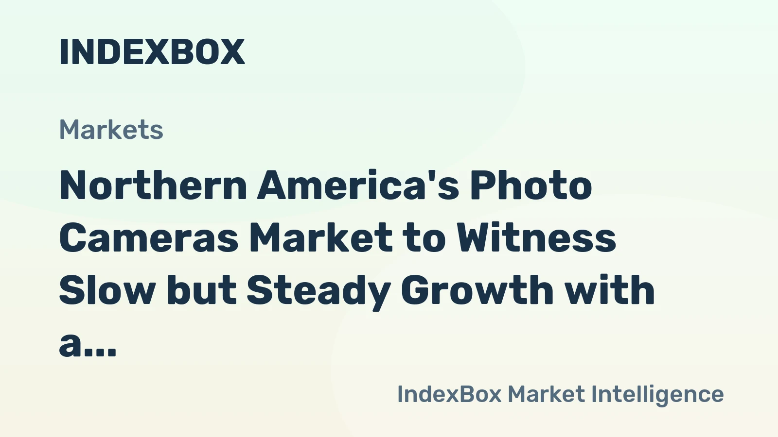 Northern America's Photo Cameras Market to Witness Slow but Steady Growth with a CAGR of +1.3%
