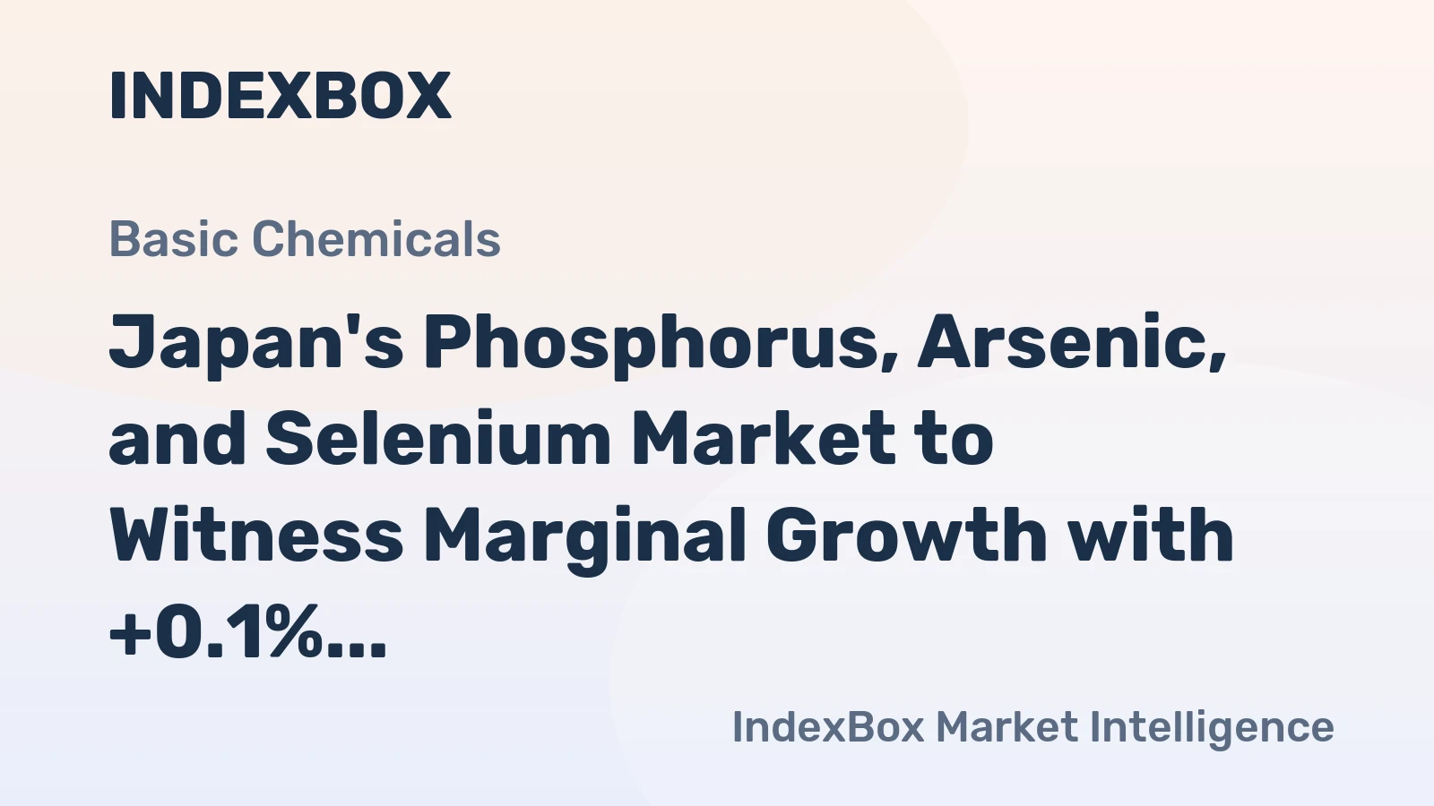 Japan's Phosphorus, Arsenic, and Selenium Market to Witness Marginal Growth with +0.1% CAGR by 2035