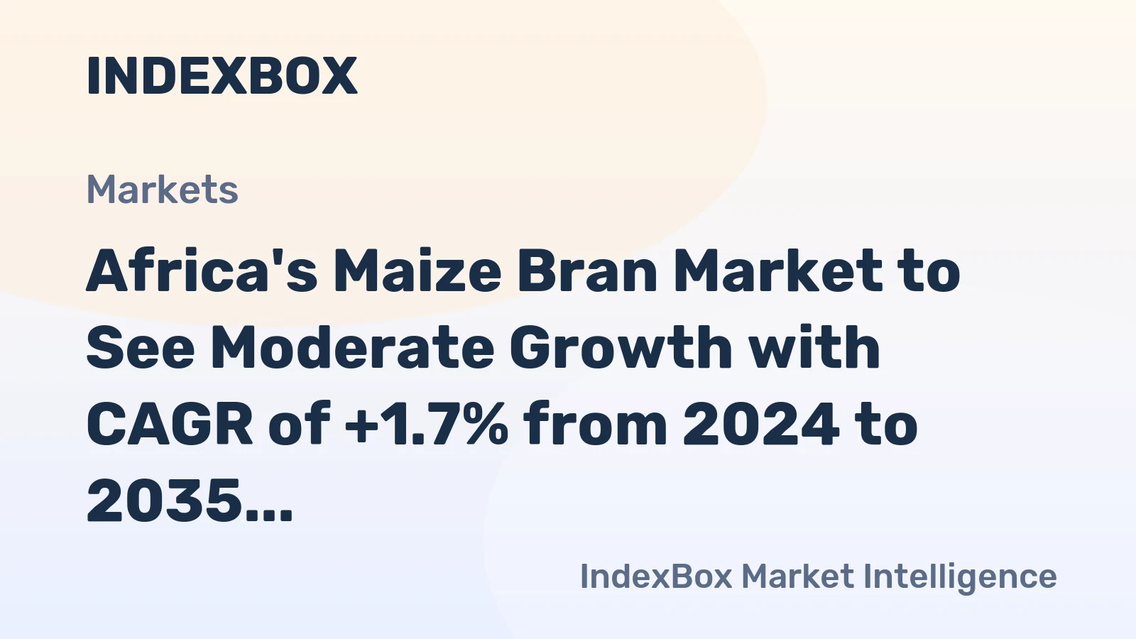 Africa's Maize Bran Market to See Moderate Growth with CAGR of +1.7% from 2024 to 2035, Reaching $857M by 2035