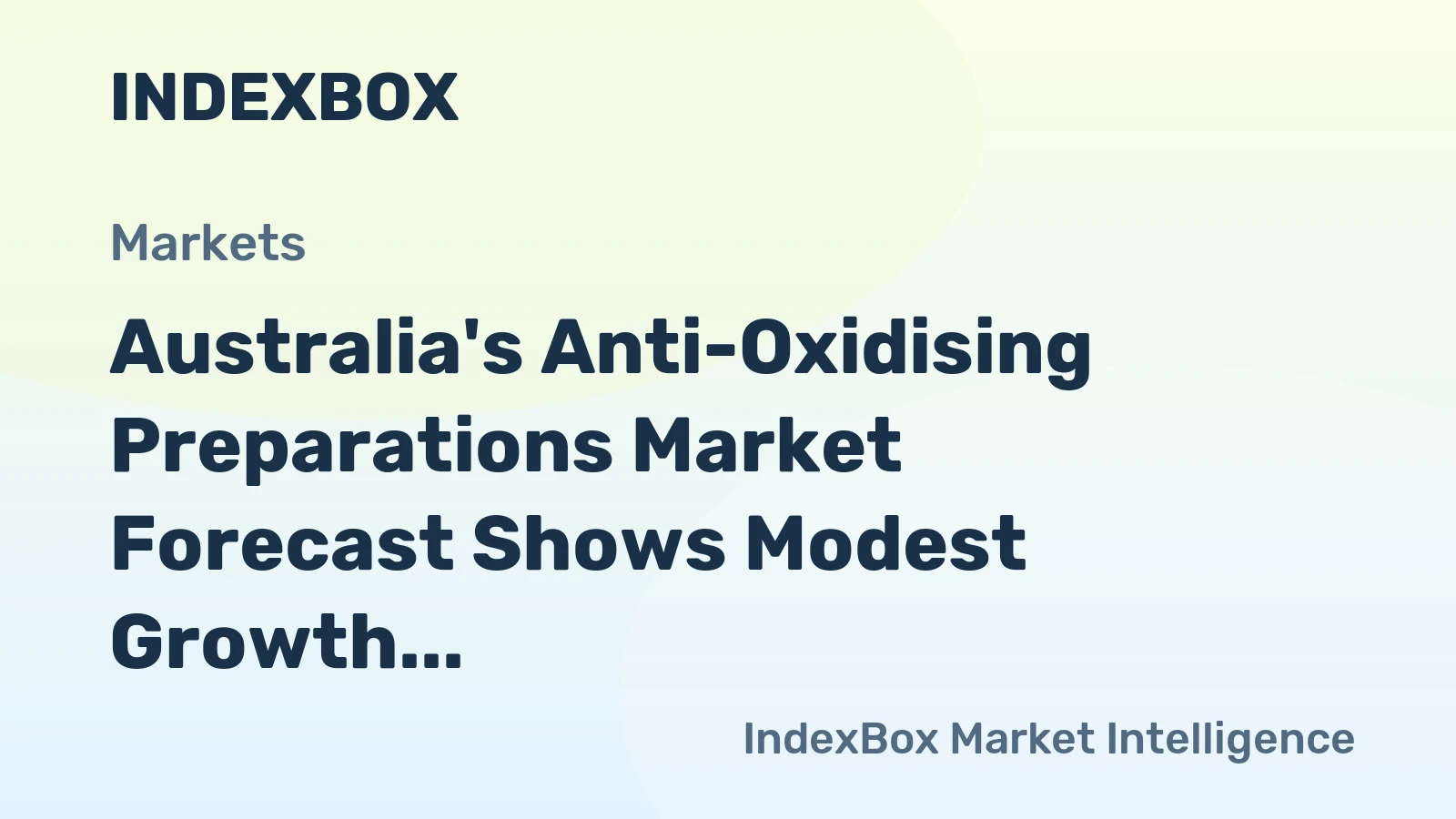 Australia's Anti-Oxidising Preparations Market Forecast Shows Modest Growth With a +0.3% Volume CAGR Through 2035