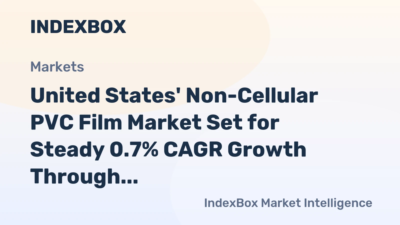 United States' Non-Cellular PVC Film Market Set for Steady 0.7% CAGR Growth Through 2035