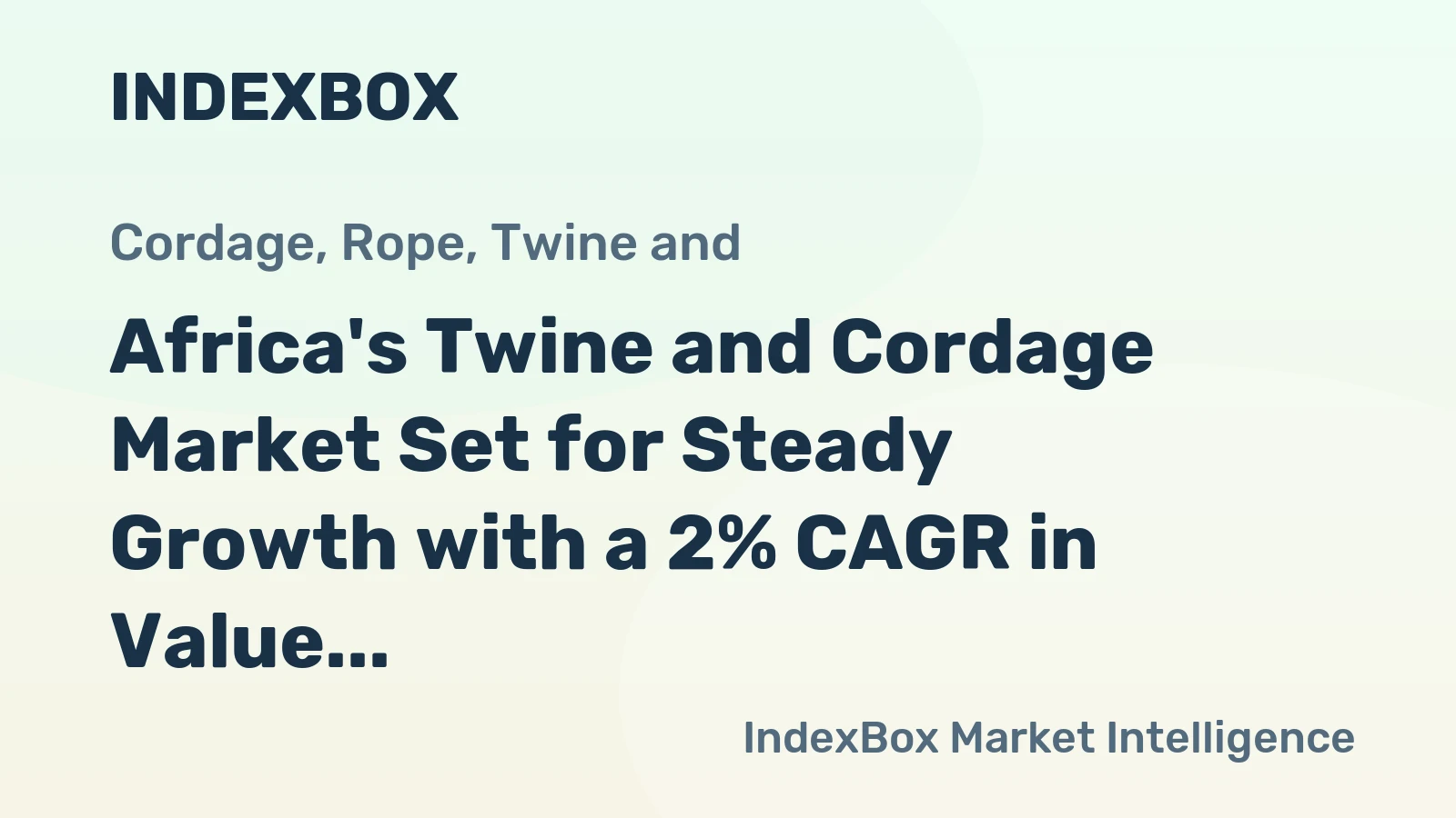 Africa's Twine and Cordage Market Set for Steady Growth with a 2% CAGR in Value