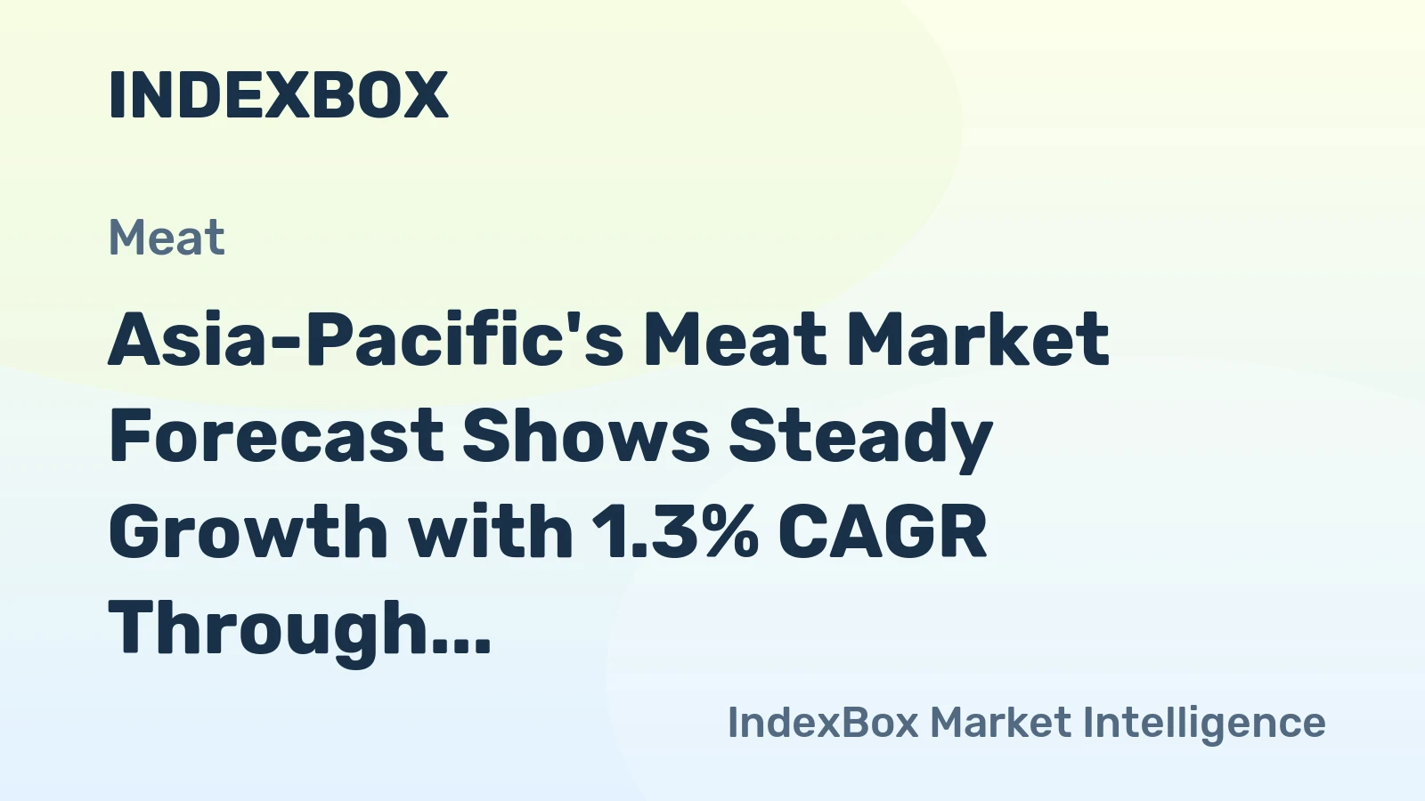 Asia-Pacific's Meat Market Forecast Shows Steady Growth with 1.3% CAGR Through 2035