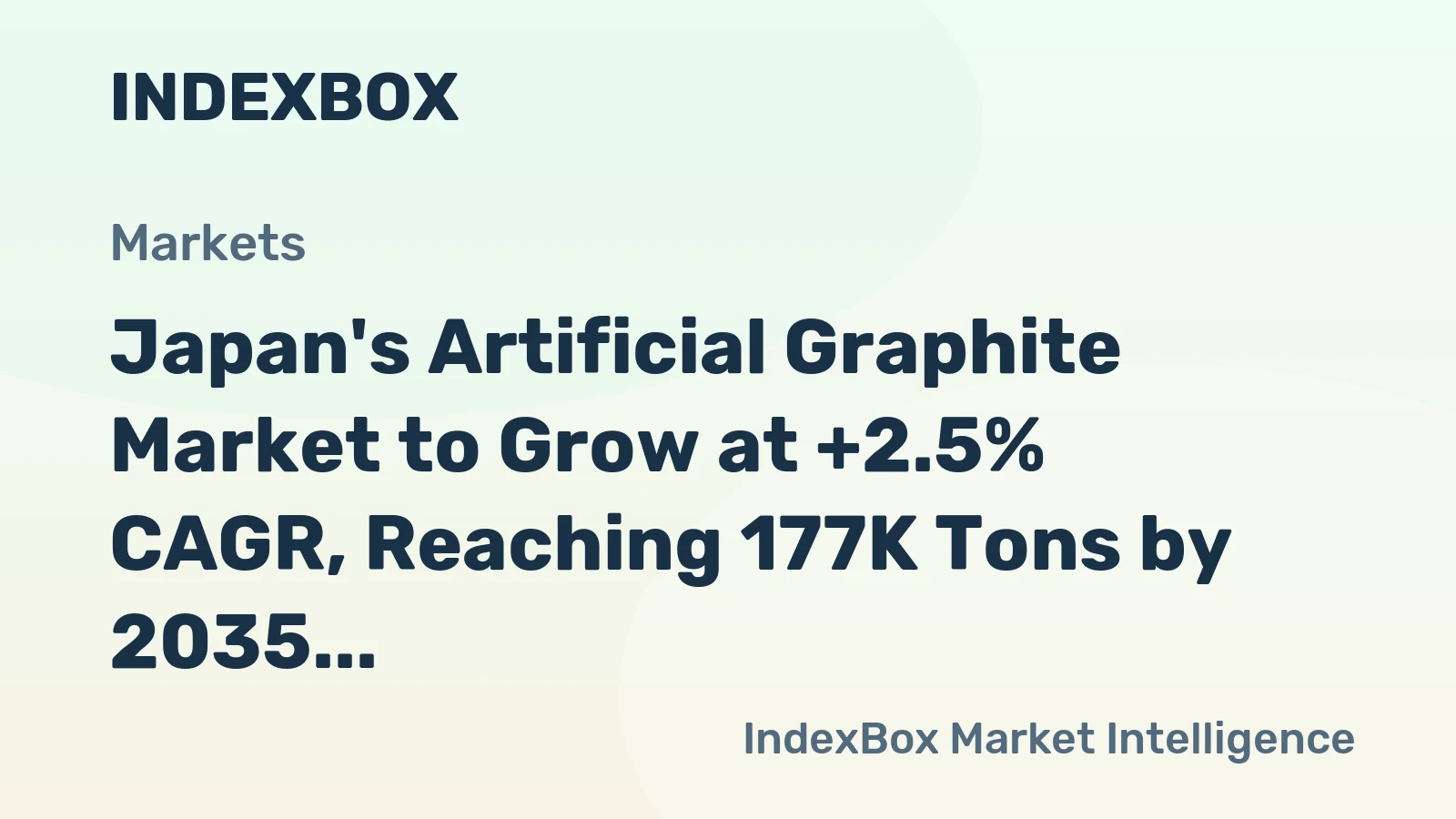 Japan's Artificial Graphite Market to Grow at +2.5% CAGR, Reaching 177K Tons by 2035