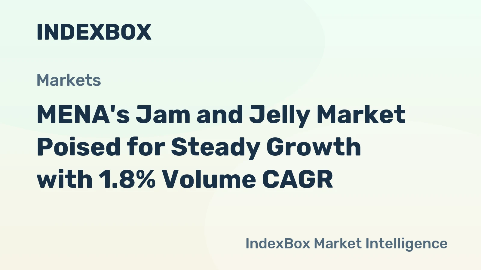 MENA's Jam and Jelly Market Poised for Steady Growth with 1.8% Volume CAGR