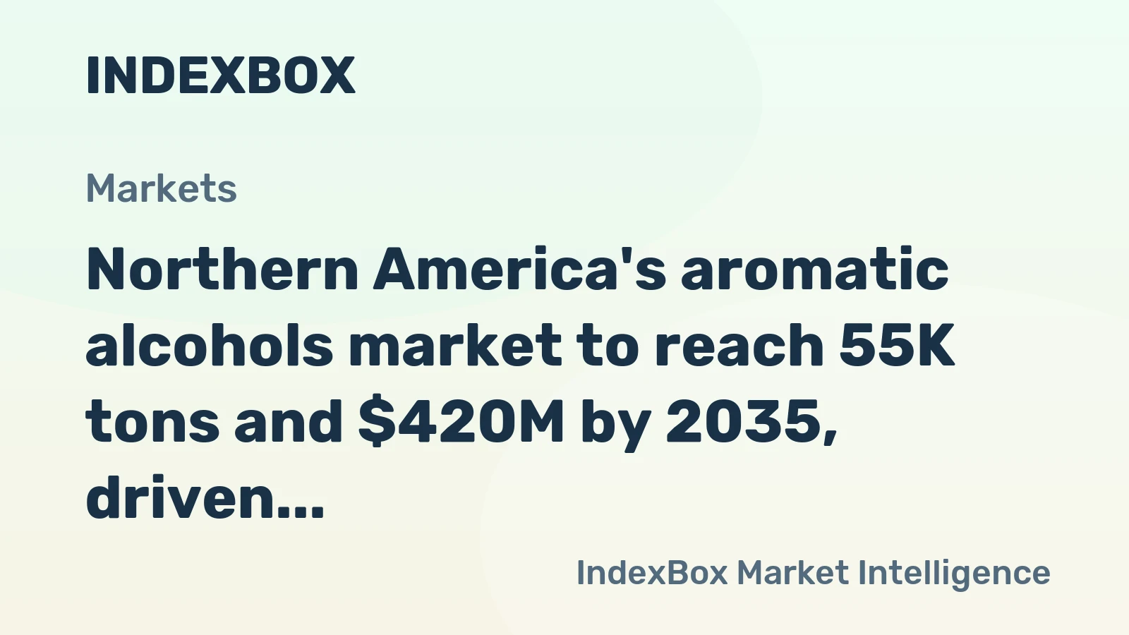 Northern America's aromatic alcohols market to reach 55K tons and $420M by 2035, driven by steady demand growth.