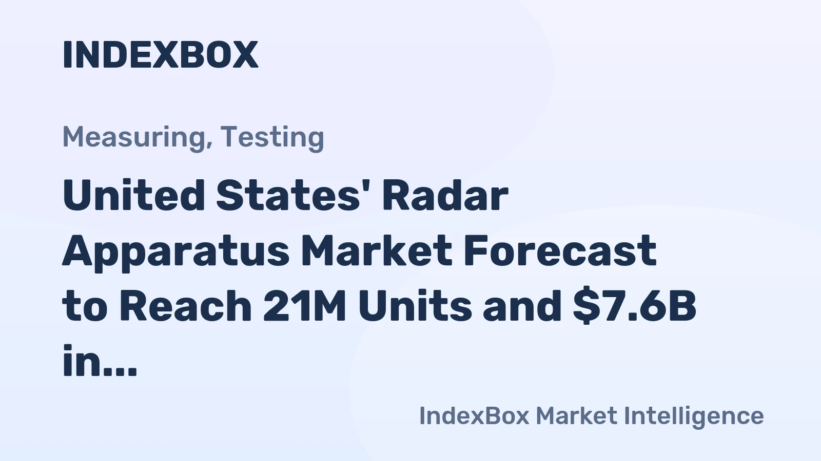 United States' Radar Apparatus Market Forecast to Reach 21M Units and $7.6B in Value