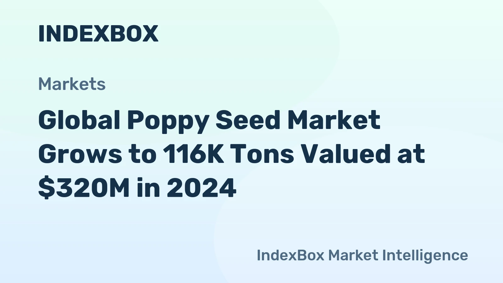 Global Poppy Seed Market Grows to 116K Tons Valued at $320M in 2024