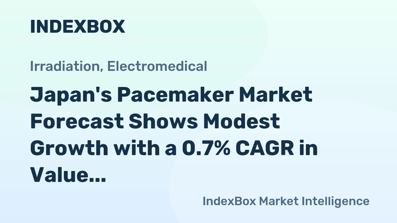 Japan's Pacemaker Market Forecast Shows Modest Growth with a 0.7% CAGR in Value Through 2035
