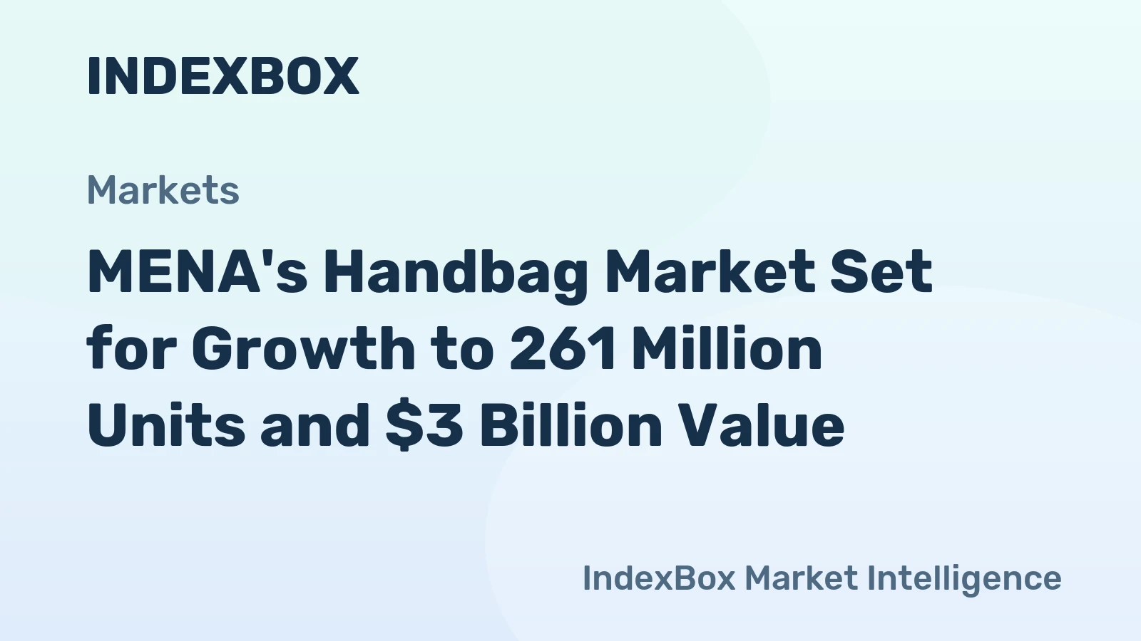MENA's Handbag Market Set for Growth to 261 Million Units and $3 Billion Value