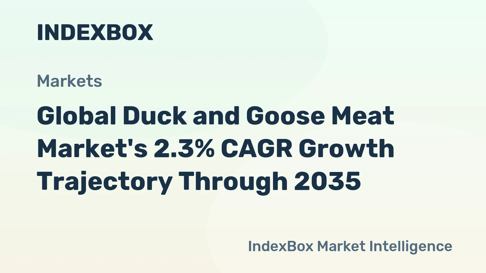 Global Duck and Goose Meat Market's 2.3% CAGR Growth Trajectory Through 2035
