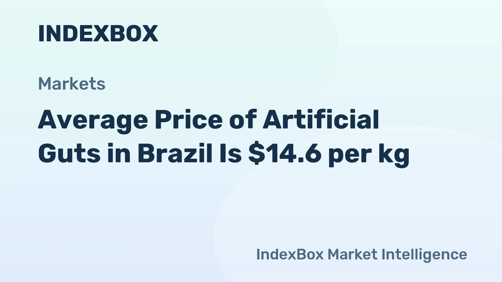 Average Price of Artificial Guts in Brazil Is $14.6 per kg