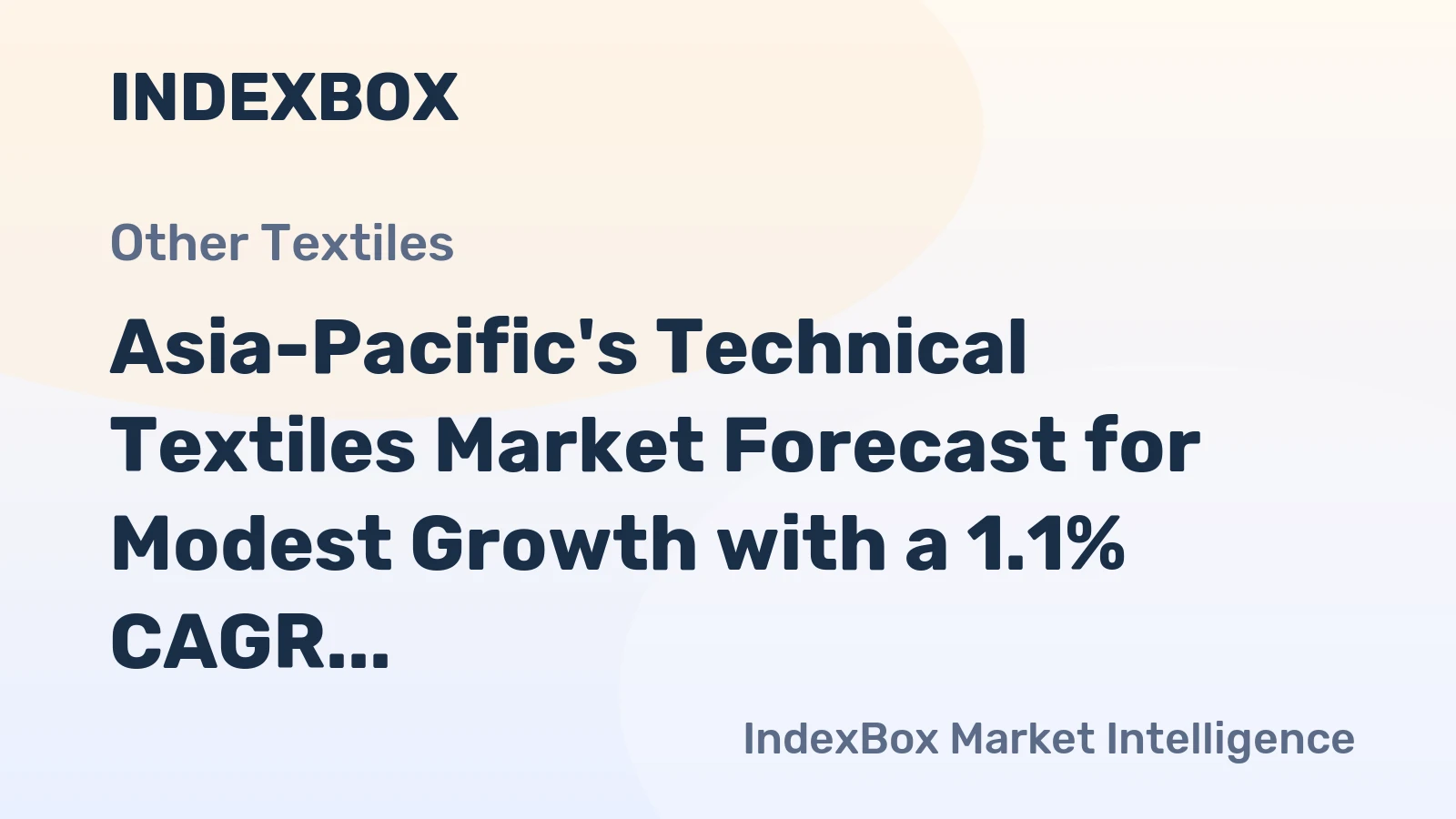 Asia-Pacific's Technical Textiles Market Forecast for Modest Growth with a 1.1% CAGR Through 2035