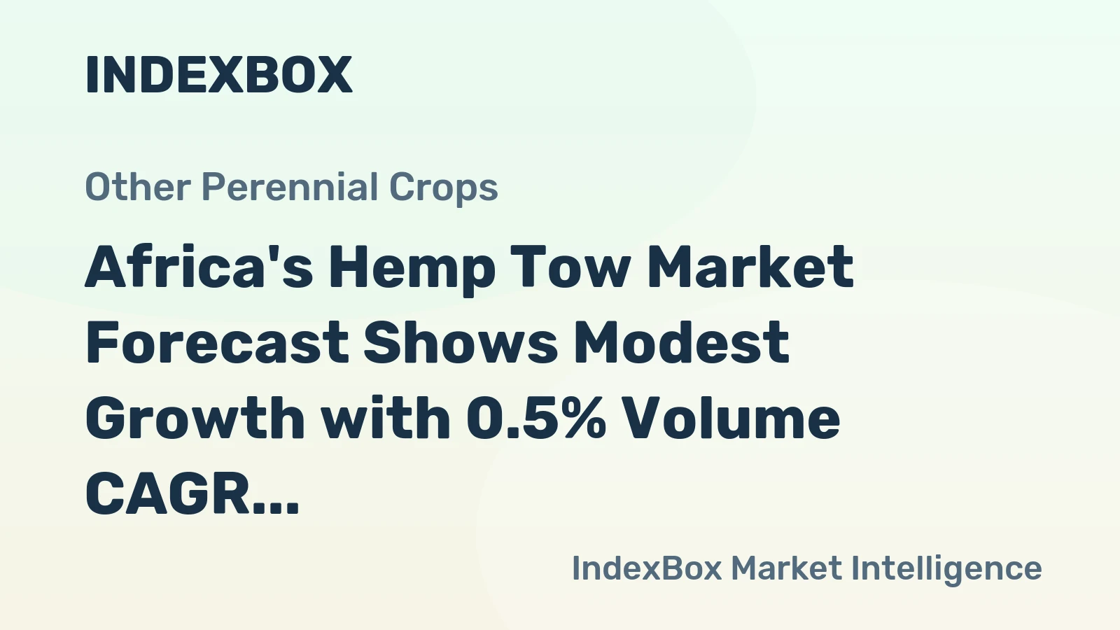 Africa's Hemp Tow Market Forecast Shows Modest Growth with 0.5% Volume CAGR Through 2035
