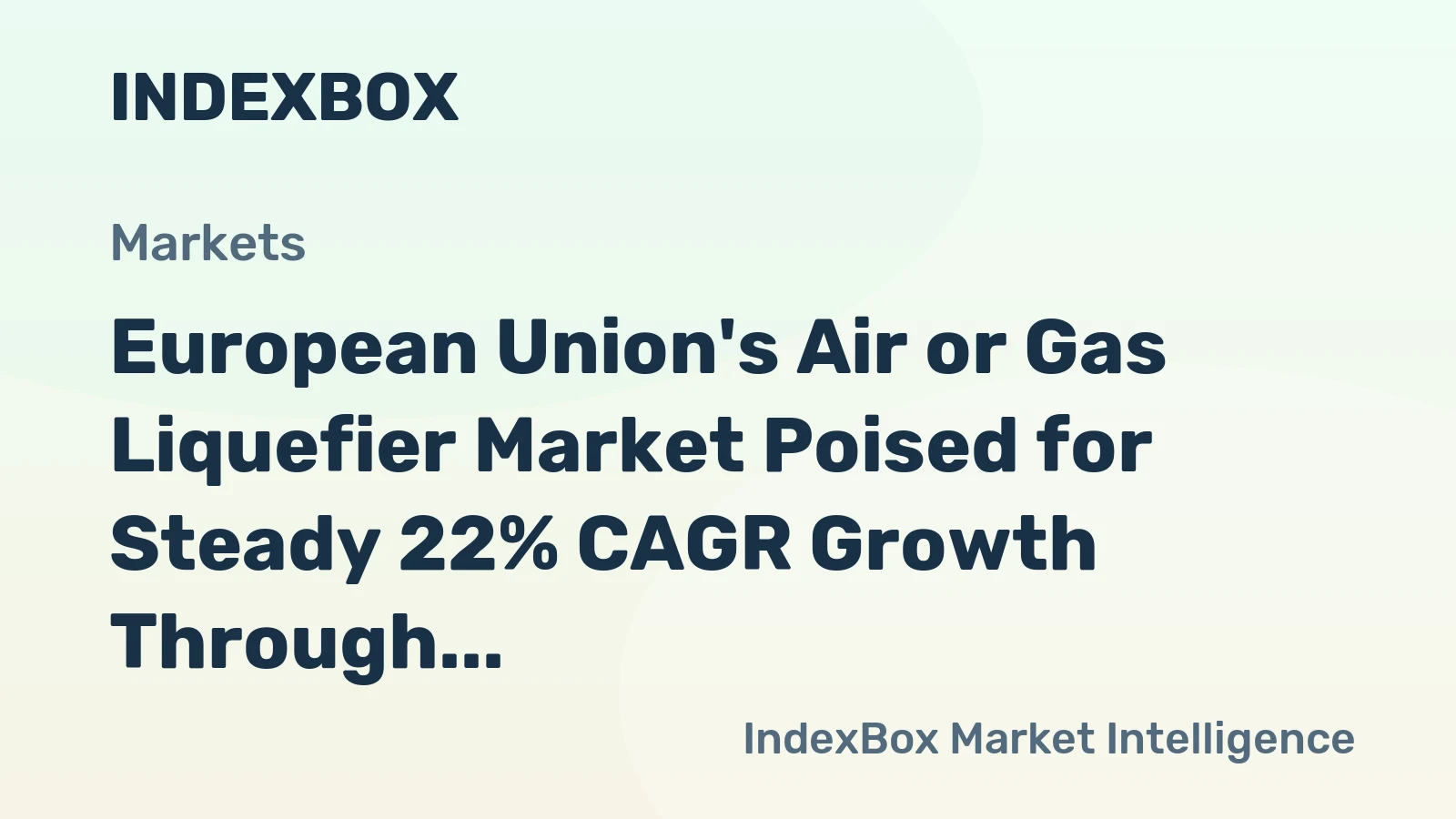 European Union's Air or Gas Liquefier Market Poised for Steady 22% CAGR Growth Through 2035