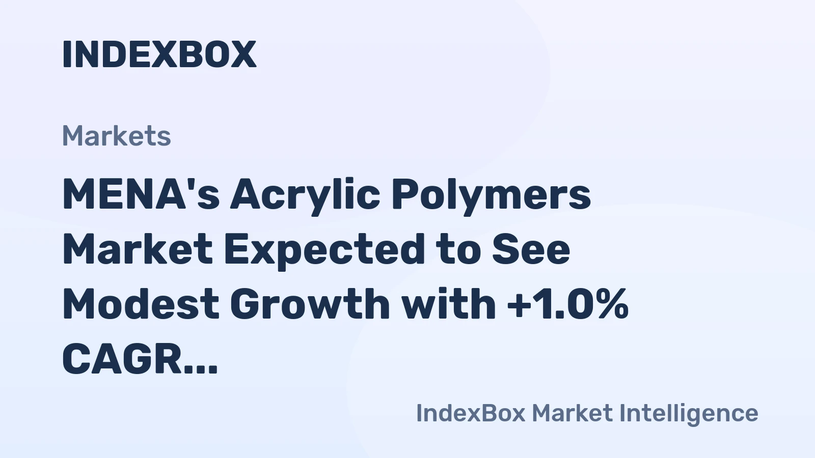 MENA's Acrylic Polymers Market Expected to See Modest Growth with +1.0% CAGR through 2035