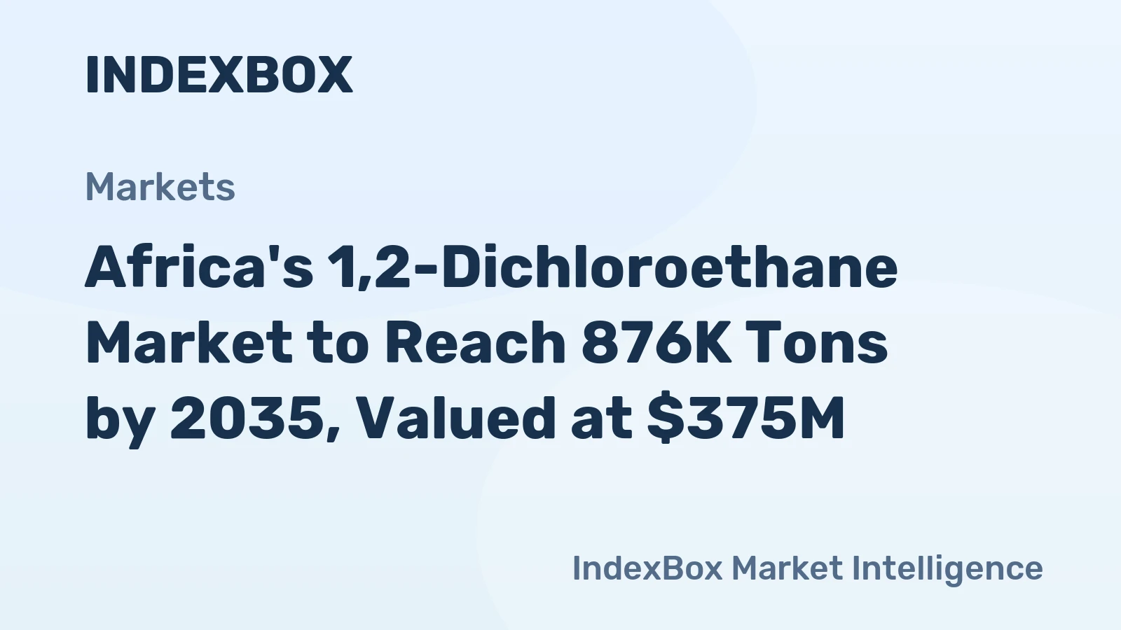Africa's 1,2-Dichloroethane Market to Reach 876K Tons by 2035, Valued at $375M