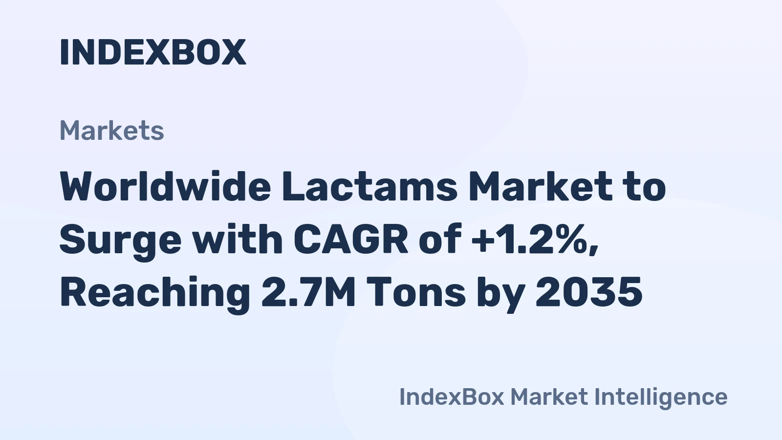 Worldwide Lactams Market to Surge with CAGR of +1.2%, Reaching 2.7M Tons by 2035