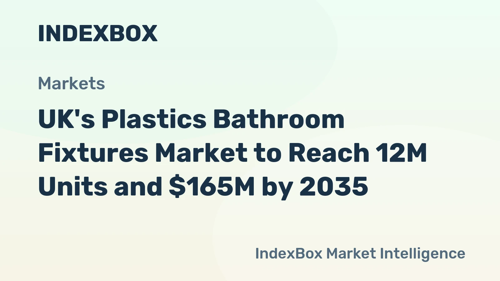 UK's Plastics Bathroom Fixtures Market to Reach 12M Units and $165M by 2035
