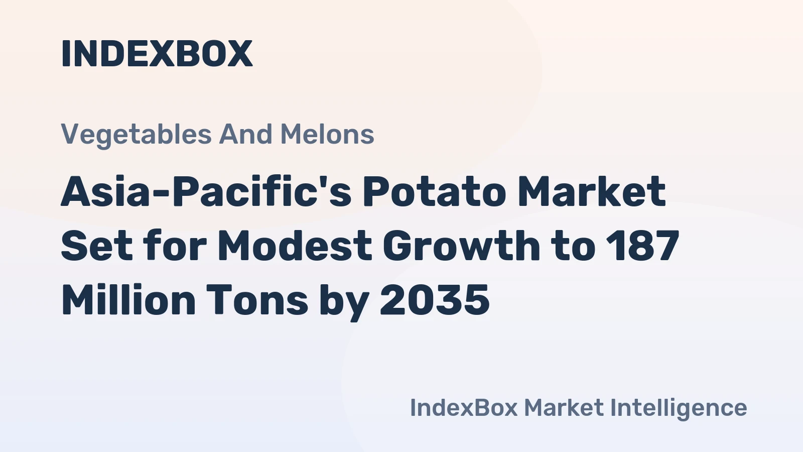 Asia-Pacific's Potato Market Set for Modest Growth to 187 Million Tons by 2035