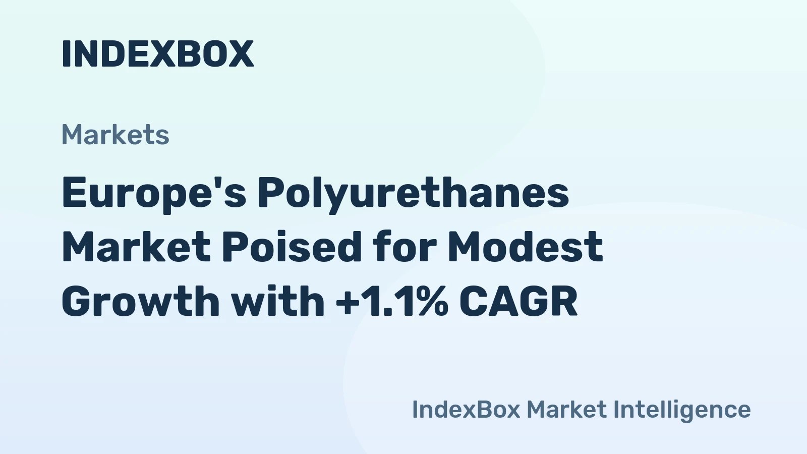 Europe's Polyurethanes Market Poised for Modest Growth with +1.1% CAGR