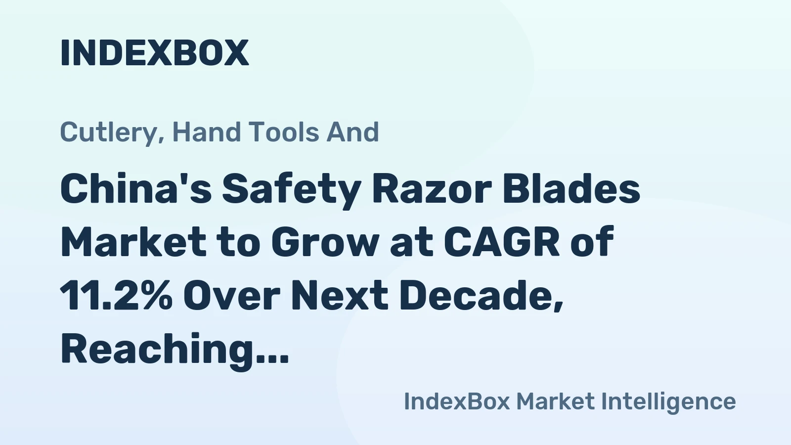 China's Safety Razor Blades Market to Grow at CAGR of 11.2% Over Next Decade, Reaching 1.3B Units by 2035