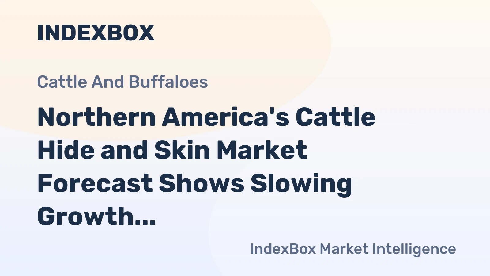 Northern America's Cattle Hide and Skin Market Forecast Shows Slowing Growth With a +0.4% Volume CAGR