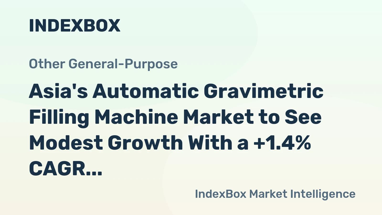 Asia's Automatic Gravimetric Filling Machine Market to See Modest Growth With a +1.4% CAGR Through 2035