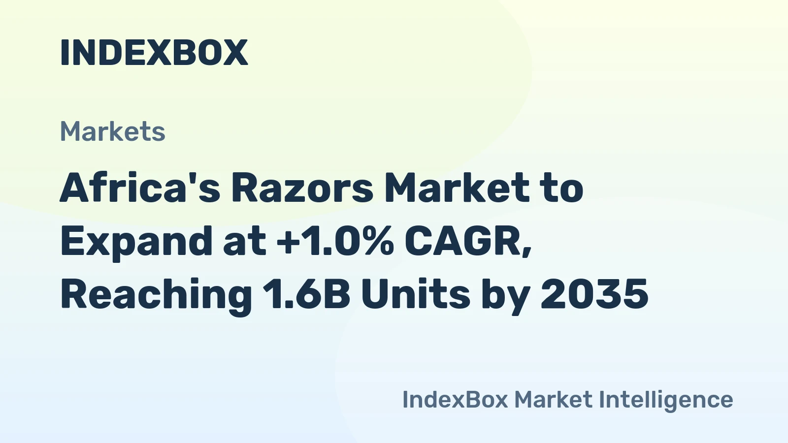 Africa's Razors Market to Expand at +1.0% CAGR, Reaching 1.6B Units by 2035
