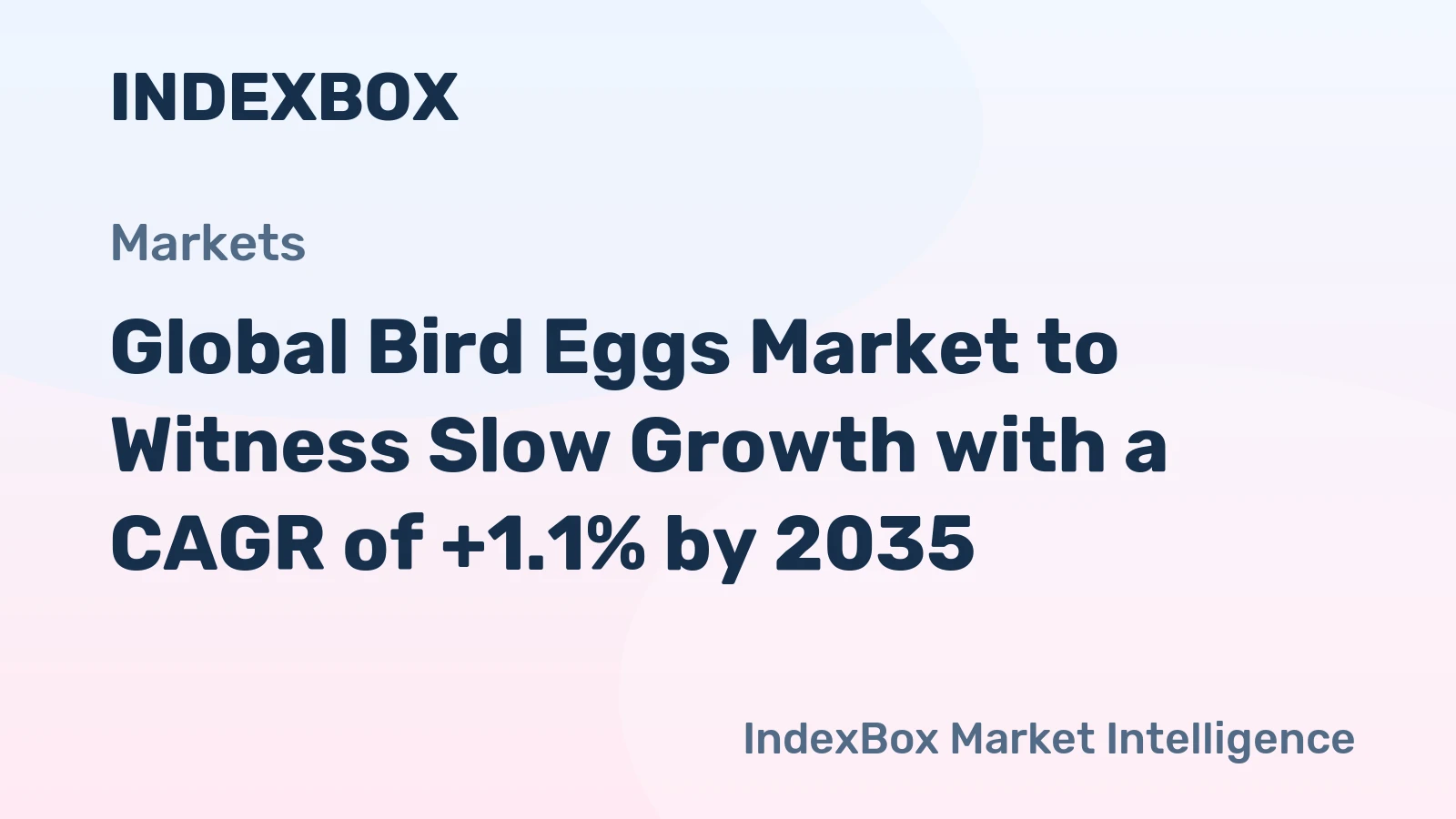 Global Bird Eggs Market to Witness Slow Growth with a CAGR of +1.1% by 2035