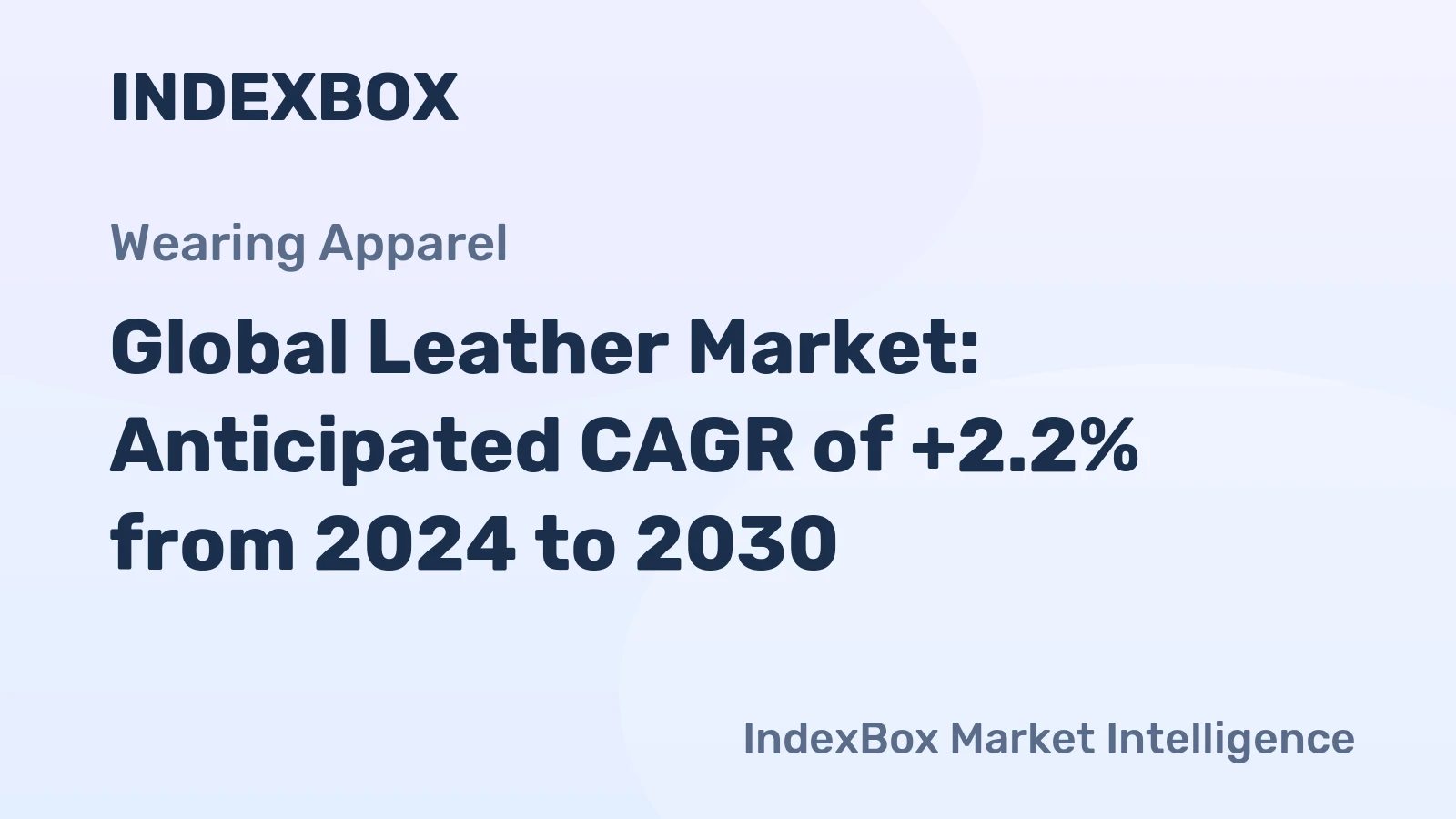 Global Leather Market: Anticipated CAGR of +2.2% from 2024 to 2030