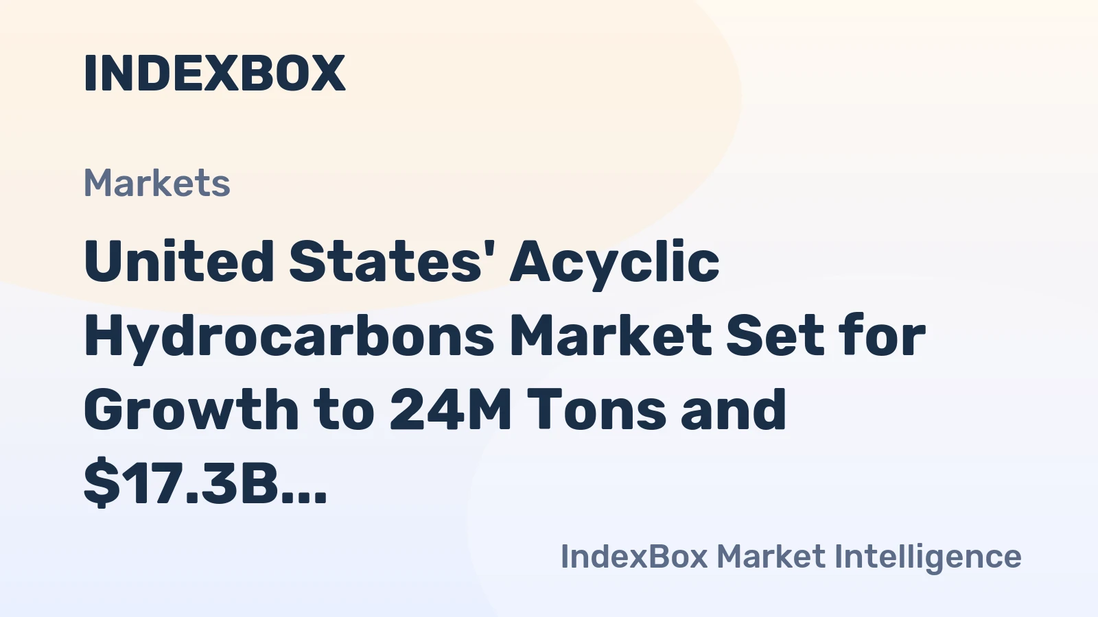 United States' Acyclic Hydrocarbons Market Set for Growth to 24M Tons and $17.3B