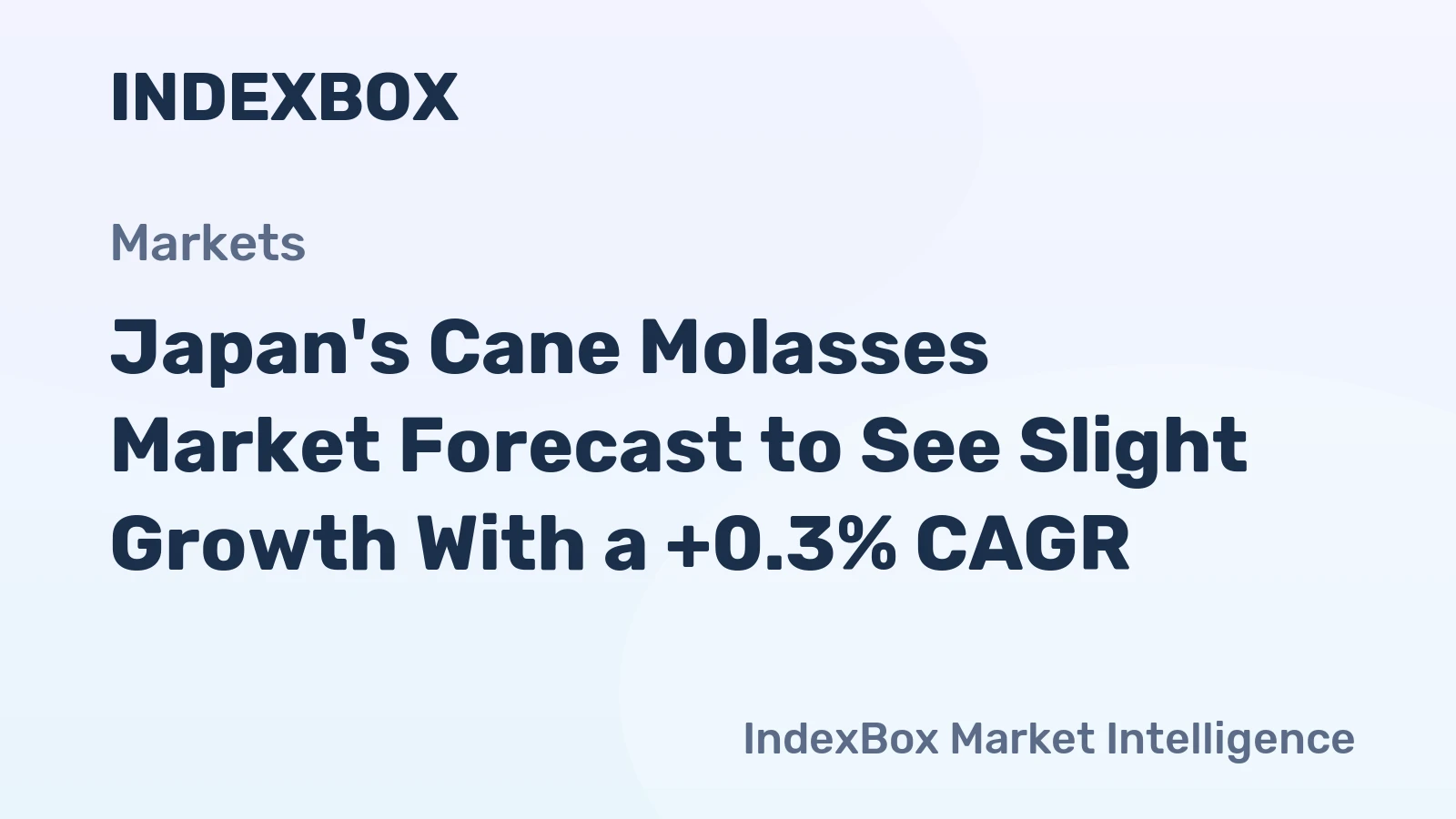 Japan's Cane Molasses Market Forecast to See Slight Growth With a +0.3% CAGR