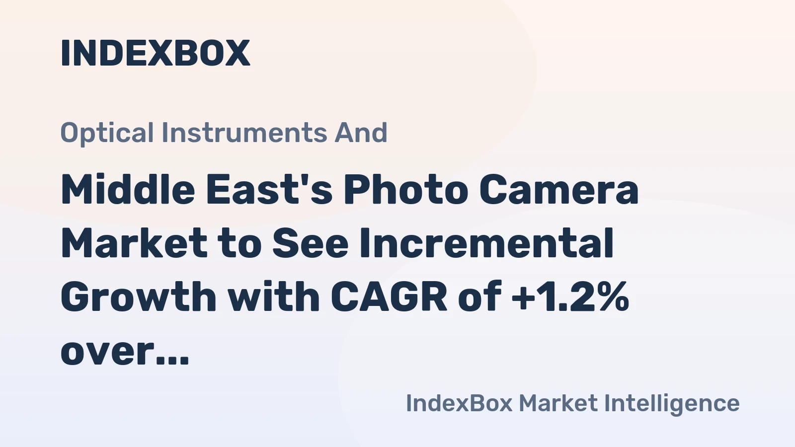 Middle East's Photo Camera Market to See Incremental Growth with CAGR of +1.2% over the Next Decade, Projected to Reach $86M by 2035