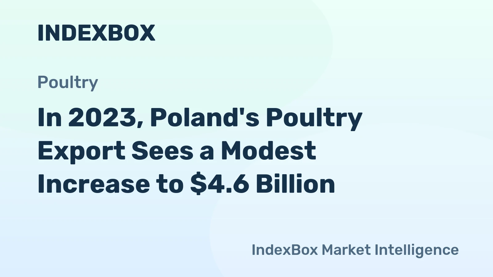 In 2023, Poland's Poultry Export Sees a Modest Increase to $4.6 Billion