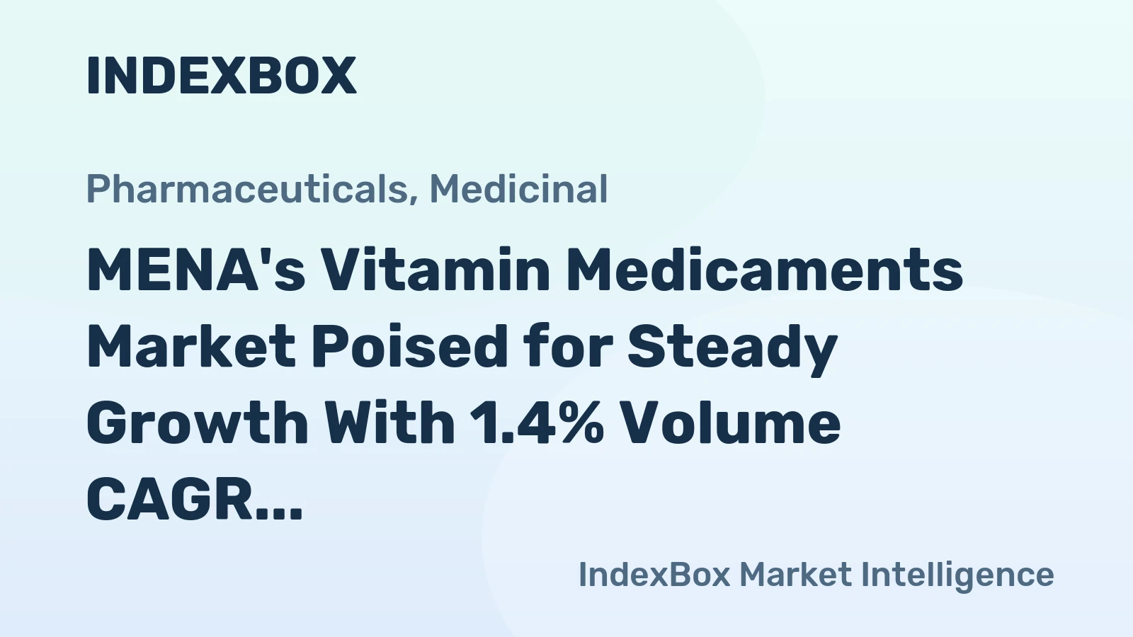 MENA's Vitamin Medicaments Market Poised for Steady Growth With 1.4% Volume CAGR Through 2035