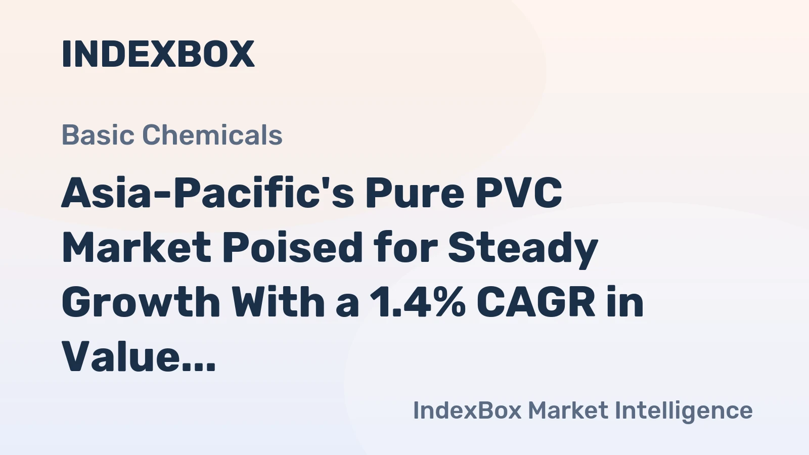 Asia-Pacific's Pure PVC Market Poised for Steady Growth With a 1.4% CAGR in Value Through 2035