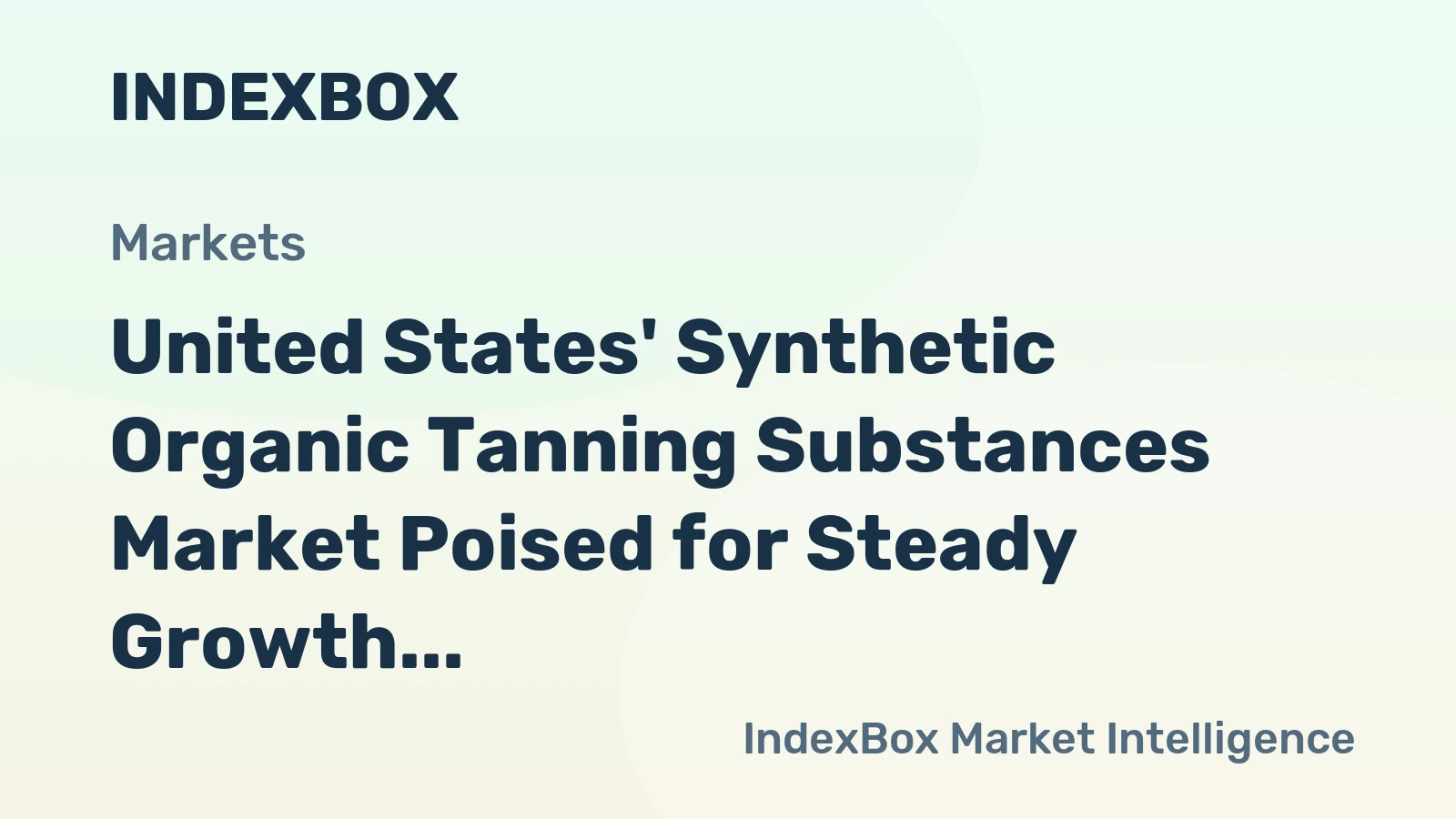 United States' Synthetic Organic Tanning Substances Market Poised for Steady Growth With 1.9% CAGR in Value