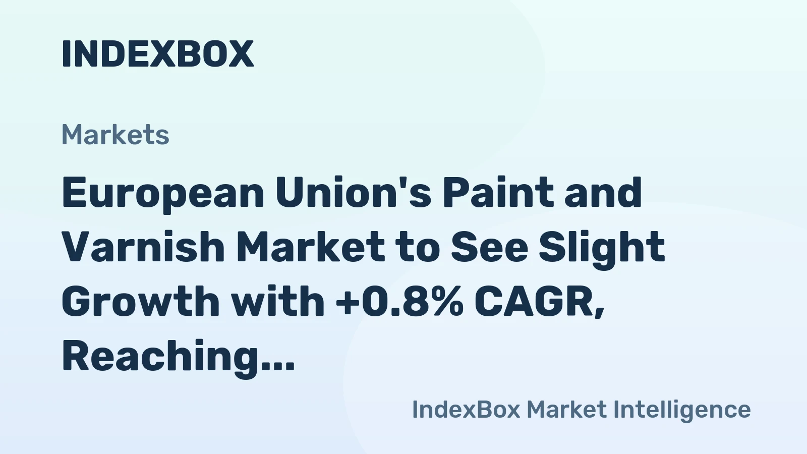 European Union's Paint and Varnish Market to See Slight Growth with +0.8% CAGR, Reaching $25.5B by 2035