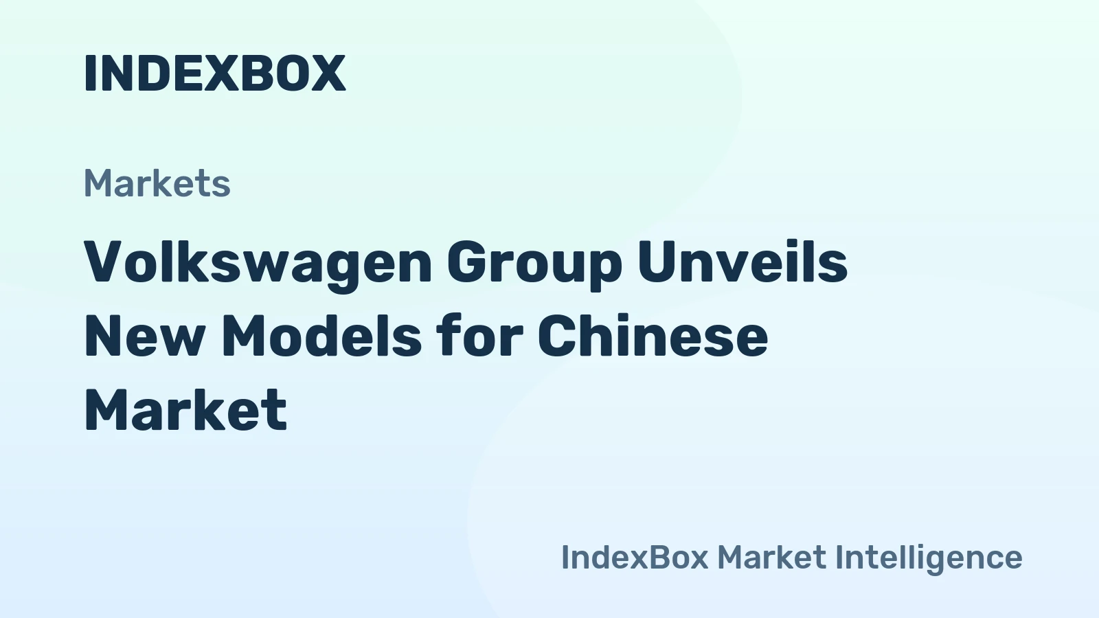 Volkswagen Group Unveils New Models for Chinese Market